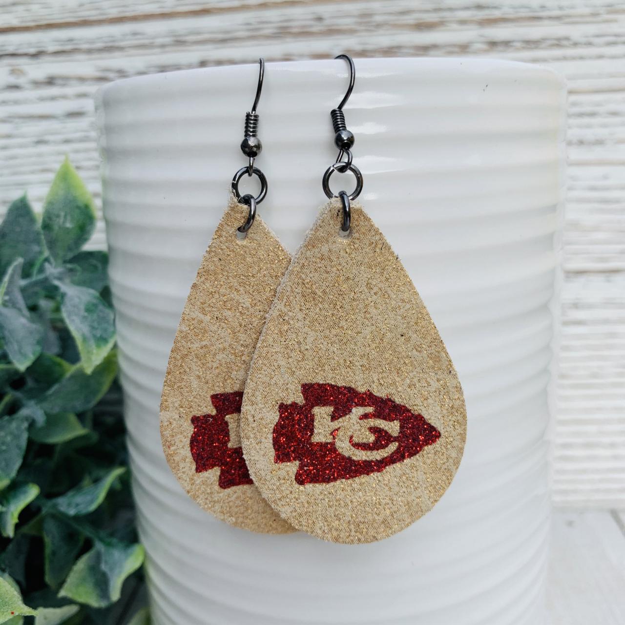 Cute Leather Earrings | Kc Chiefs Leather Earrings| Kc Chiefs Earrings ...